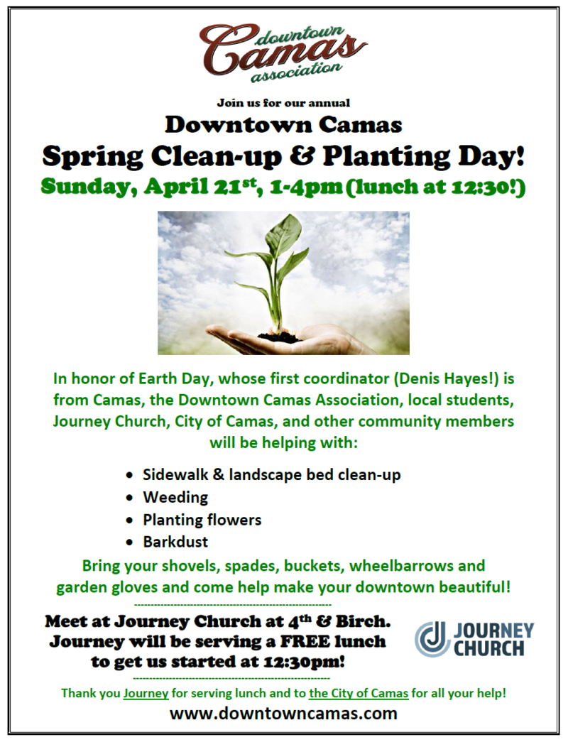 Downtown Camas Spring Clean Up Day 2024 - Downtown Camas | Shops ...